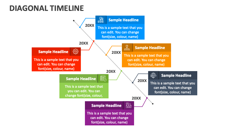 Diagonal Timeline PowerPoint and Google Slides Template - PPT Slides
