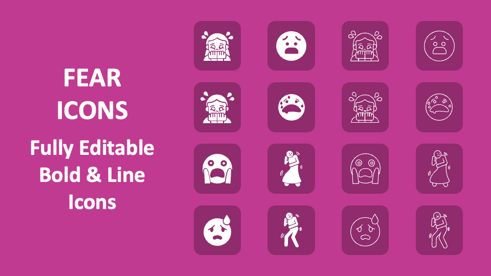Fear Icons for Google Slides and PowerPoint