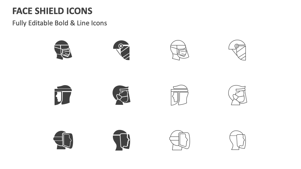 Face Shield Icons for Google Slides and PowerPoint