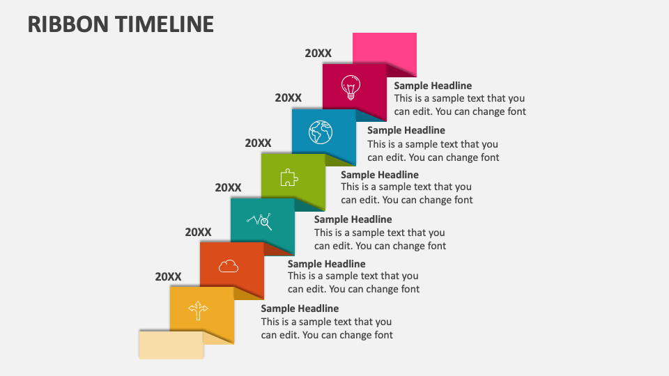 Ribbon Timeline PowerPoint and Google Slides Template - PPT Slides