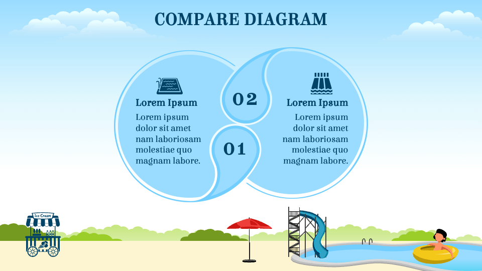 Free Water Park Presentation Theme for Google Slides and PowerPoint