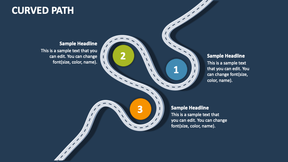 Curved Path PowerPoint and Google Slides Template - PPT Slides