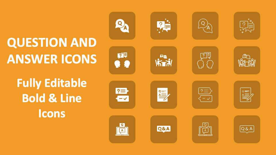 Question and Answer Icons for Google Slides and PowerPoint