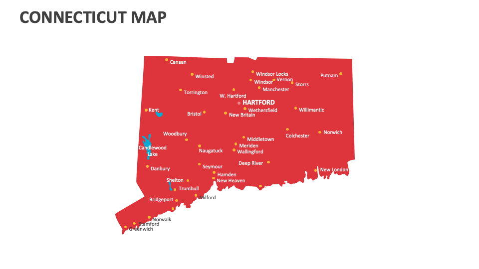 Connecticut Map for Google Slides and PowerPoint - PPT Slides