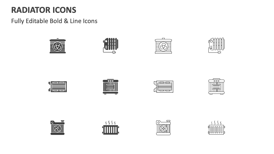 Radiator Icons for Google Slides and PowerPoint