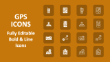 GPS Icons for Google Slides and PowerPoint