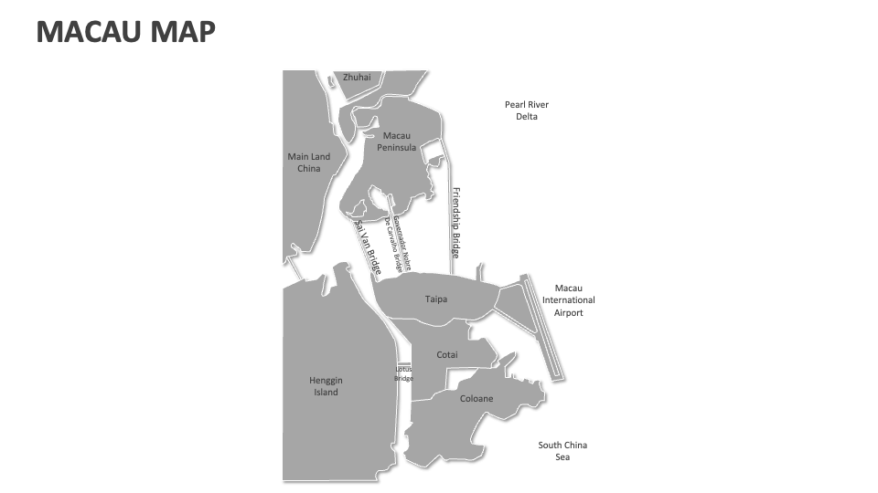 Macau map for Google Slides and PowerPoint - PPT Slides