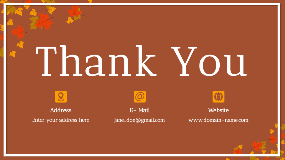 Free Fall Background Presentation for Google Slides and PowerPoint