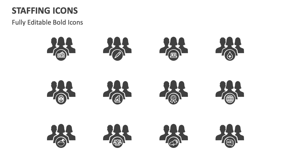Staffing Icons for Google Slides and PowerPoint