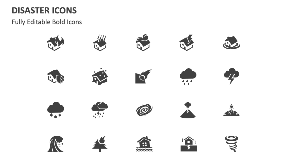 Disaster Icons for Google Slides and PowerPoint