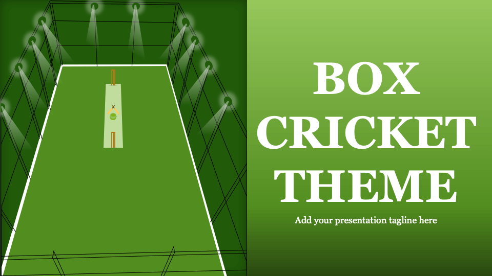 Free Box Cricket Presentation Theme for Google Slides and PowerPoint