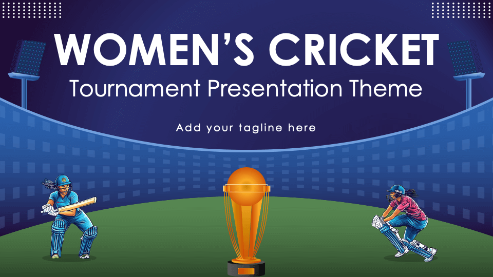 Women's Cricket Tournament Presentation Theme for Google Slides and ...