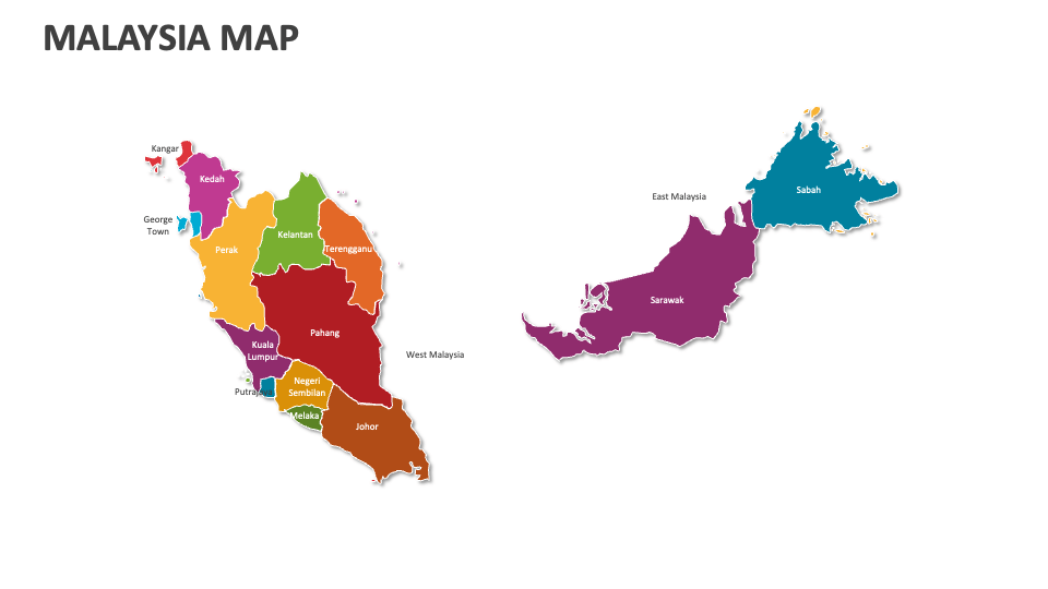 Malaysia Map for Google Slides and PowerPoint - PPT Slides