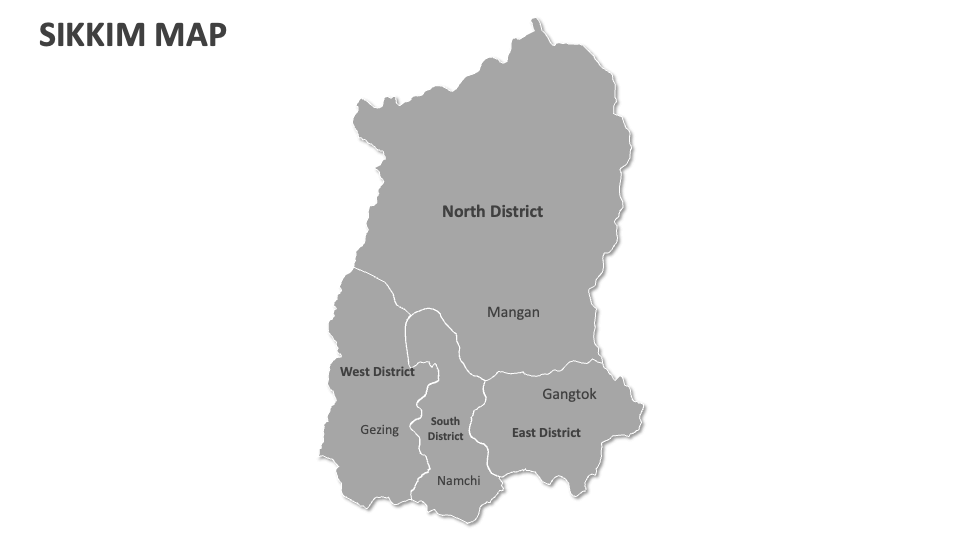 Sikkim Map for Google Slides and PowerPoint - PPT Slides