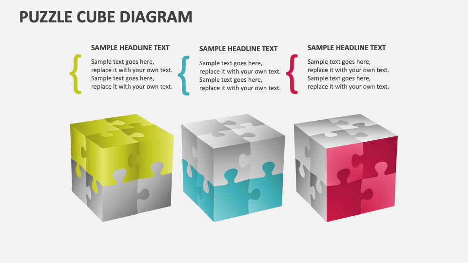Puzzle Cube Diagram Template for PowerPoint and Google Slides - PPT Slides