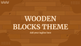 Free Wooden Blocks Theme for Google Slides and PowerPoint