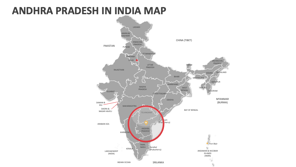 Andhra Pradesh Map for Google Slides and PowerPoint - PPT Slides