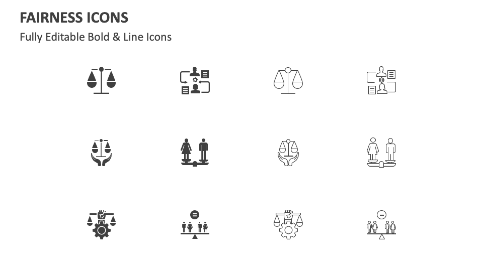 Fairness Icons for Google Slides and PowerPoint