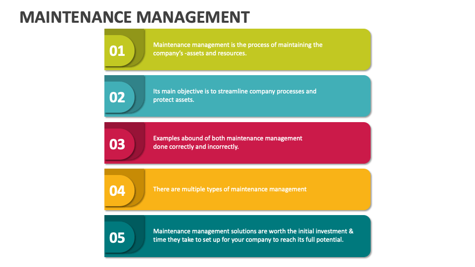 Maintenance Management PowerPoint and Google Slides Template - PPT Slides