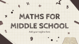 Free Maths for Middle School Presentation for Google Slides and PowerPoint