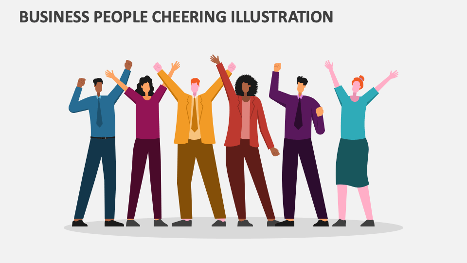 Business People Cheering Illustration Template for Google Slides and ...