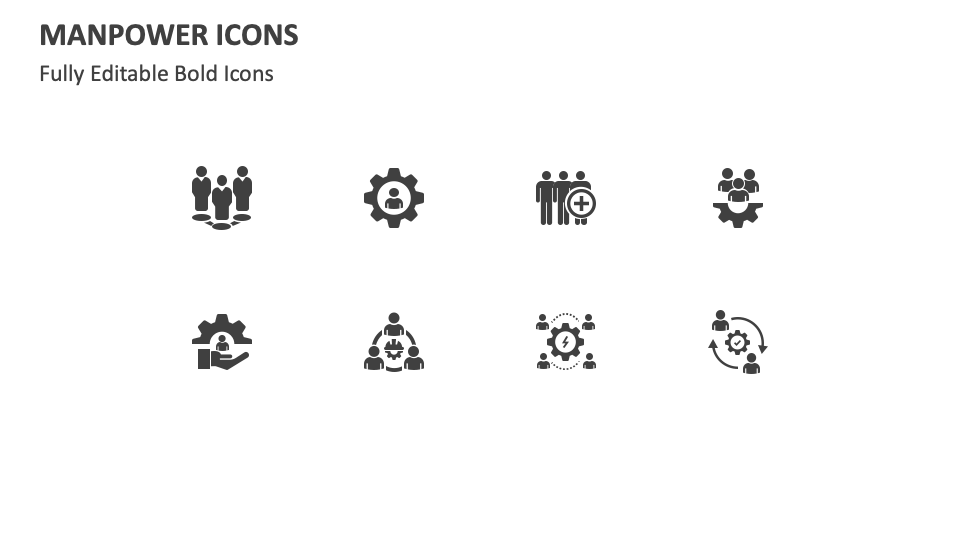 Manpower Icons for Google Slides and PowerPoint