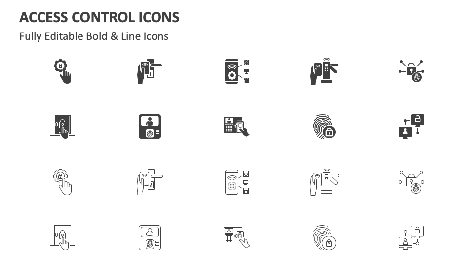 Access Control Icons for Google Slides and PowerPoint