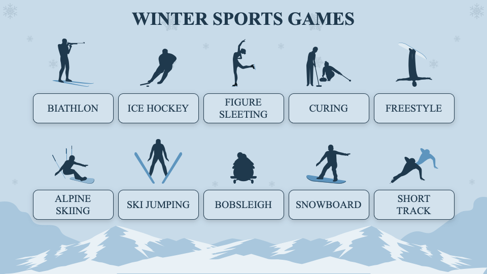 Free Winter Sports Presentation Theme for Google Slides and PowerPoint