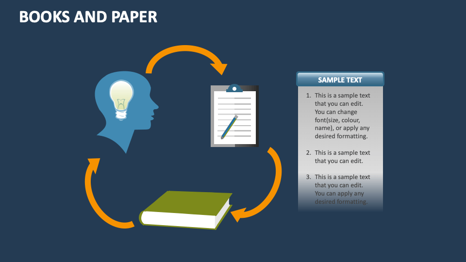 Books and Paper Template for PowerPoint and Google Slides - PPT Slides