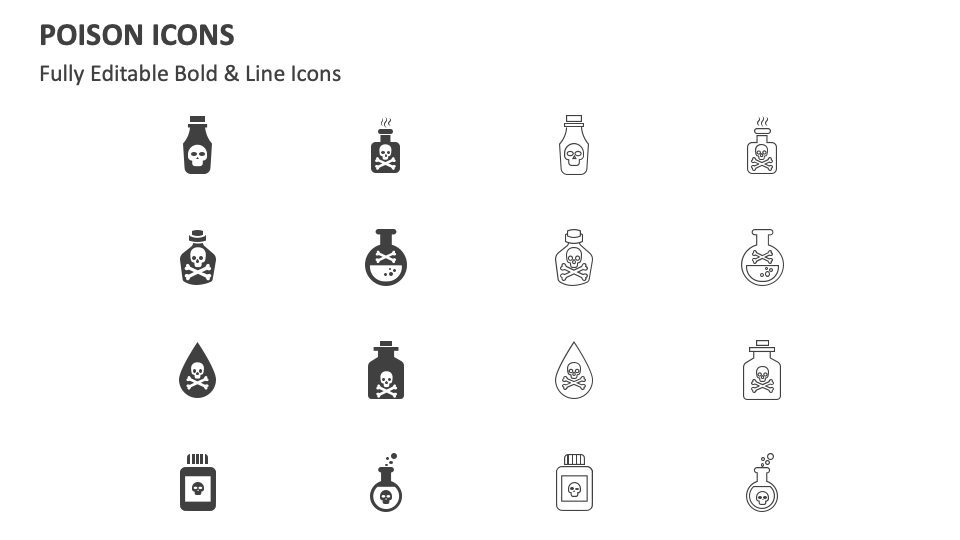 Poison Icons for Google Slides and PowerPoint