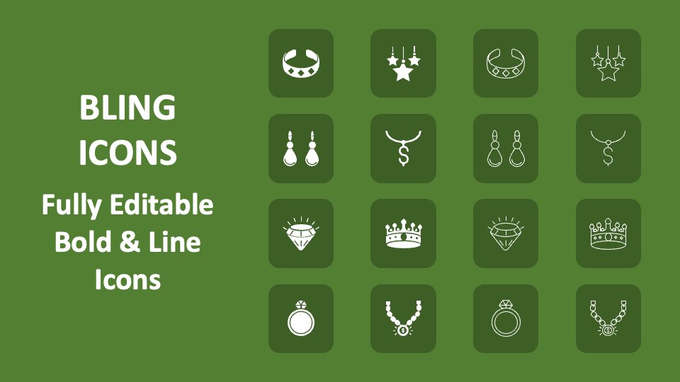Bling Icons for Google Slides and PowerPoint