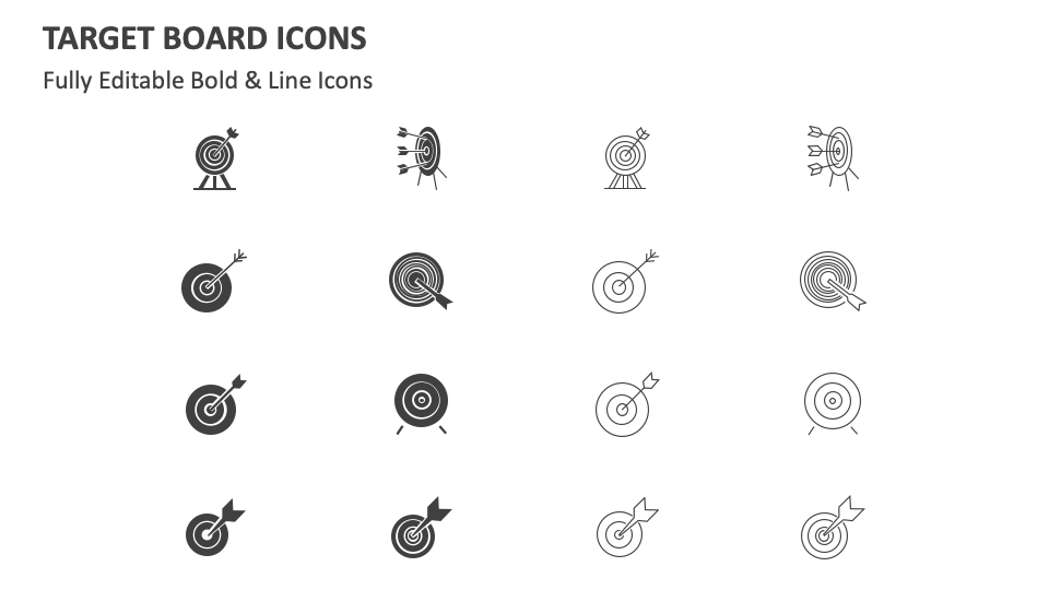 Target Board Icons for Google Slides and PowerPoint