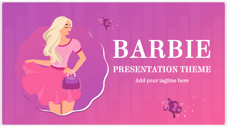 Free Creative Barbie Theme for Google Slides and PowerPoint