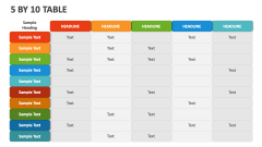 creative powerpoint table designs