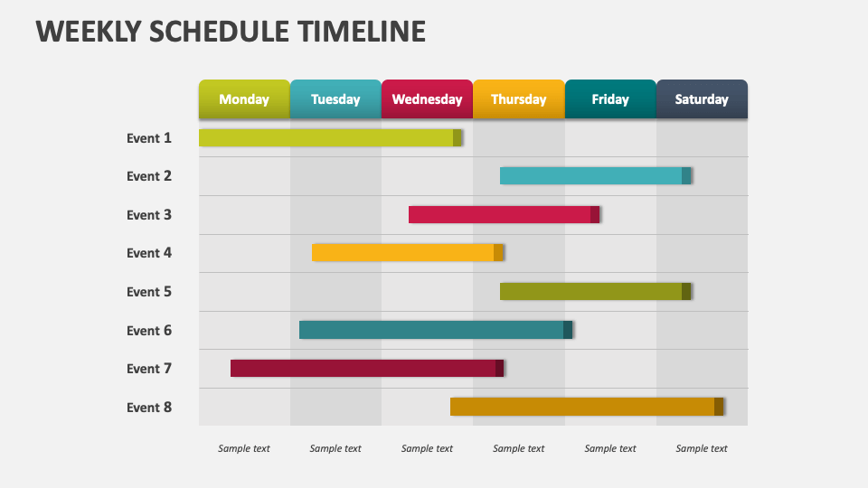 Weekly Schedule Timeline PowerPoint and Google Slides Template - PPT Slides