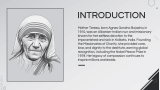 Free Mother Teresa Presentation for Google Slides and PowerPoint