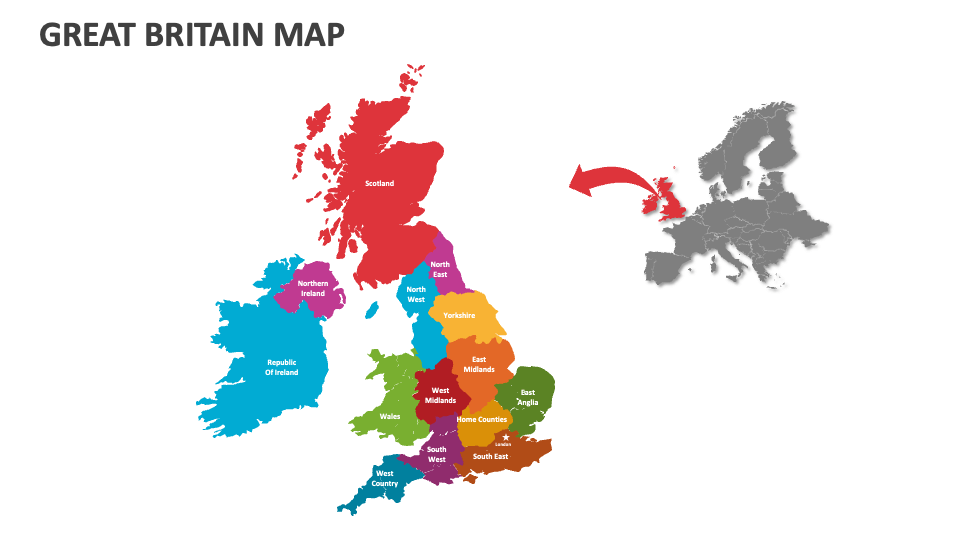 Great Britain Map for Google Slides and PowerPoint - PPT Slides