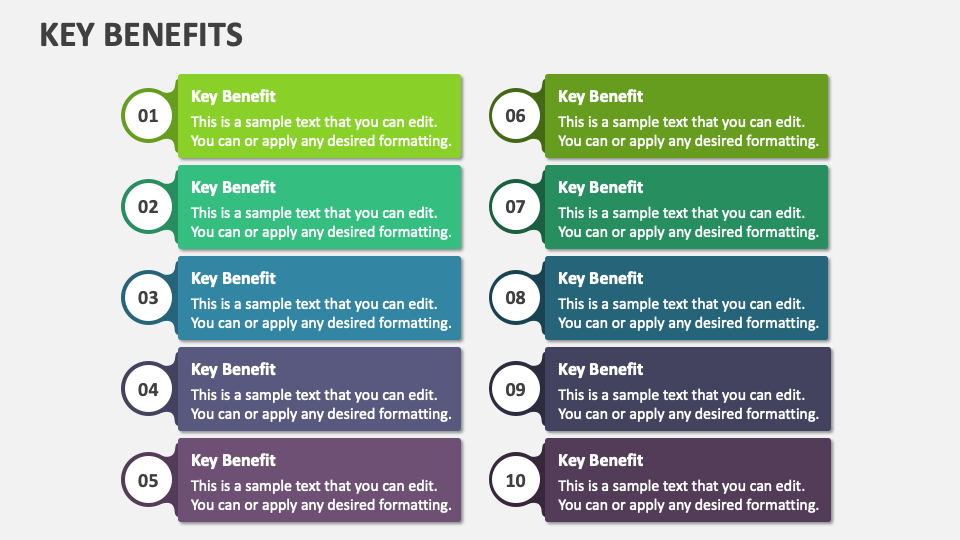 Key Benefits PowerPoint and Google Slides Template - PPT Slides