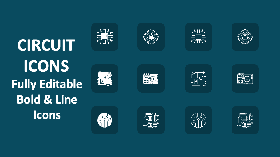 Circuit Icons for Google Slides and PowerPoint