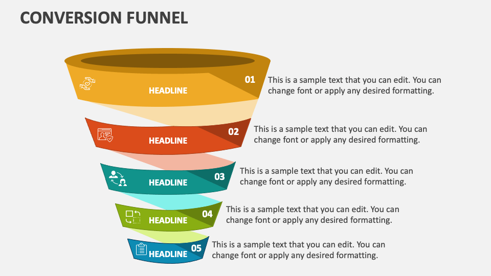Conversion Funnel PowerPoint and Google Slides Template - PPT Slides