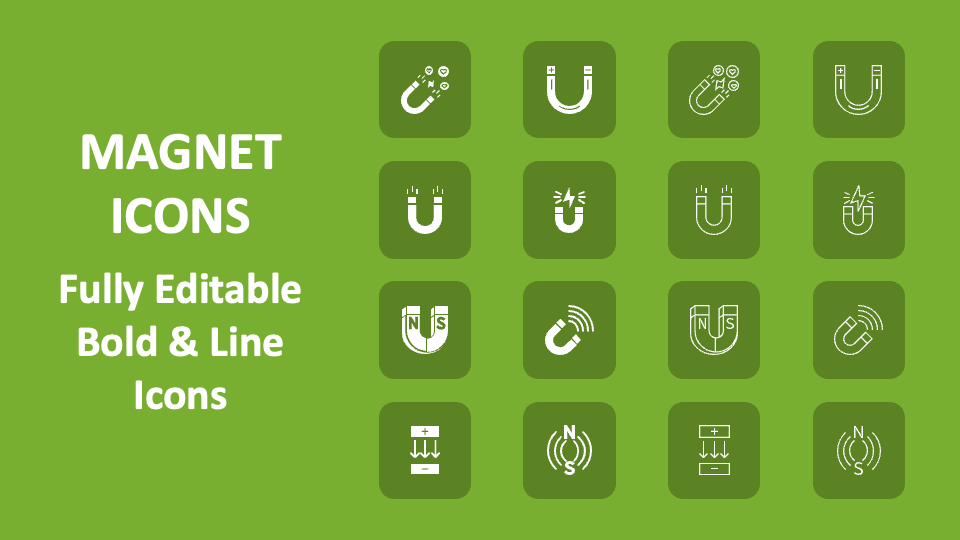 Magnet Icons for Google Slides and PowerPoint