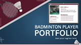 Free Badminton Player Portfolio Presentation Template for Google Slides ...