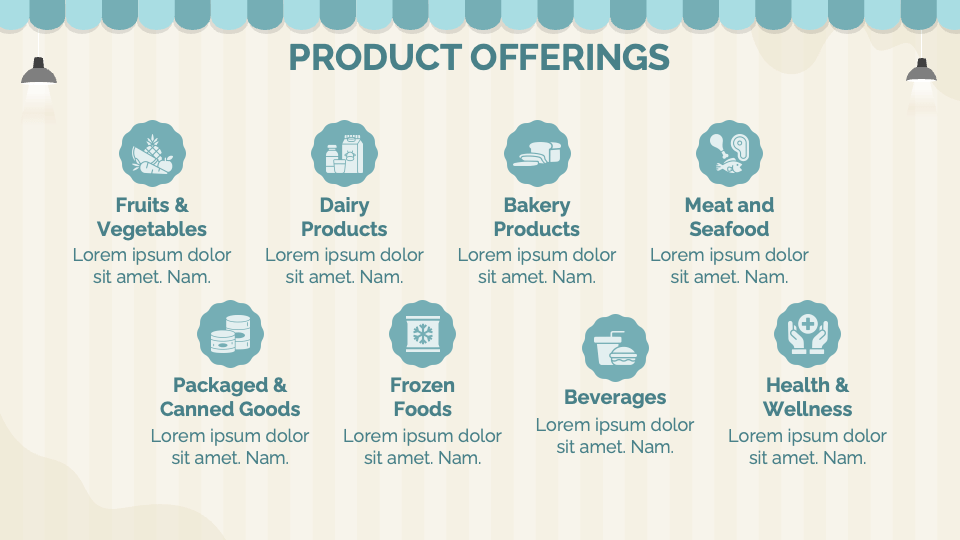 Free Grocery Store Presentation Theme for Google Slides and PowerPoint