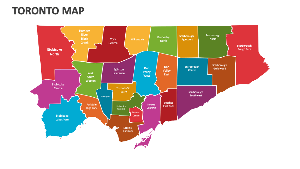 Toronto Map for Google Slides and PowerPoint - PPT Slides