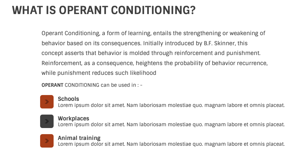 Operant Conditioning Template for Google Slides and PowerPoint - PPT Slides