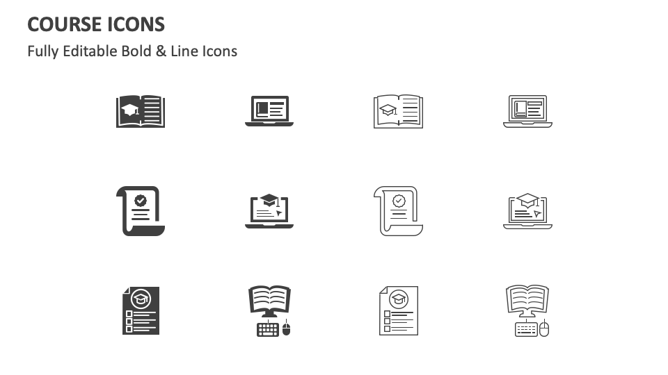 Course Icons for Google Slides and PowerPoint
