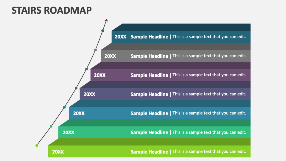 Stairs Roadmap PowerPoint and Google Slides Template - PPT Slides