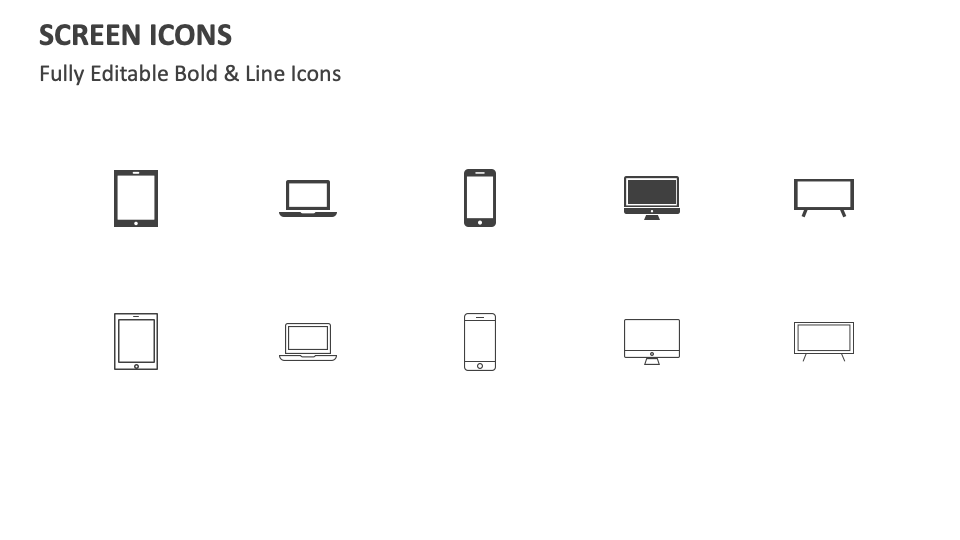 Screen Icons for Google Slides and PowerPoint