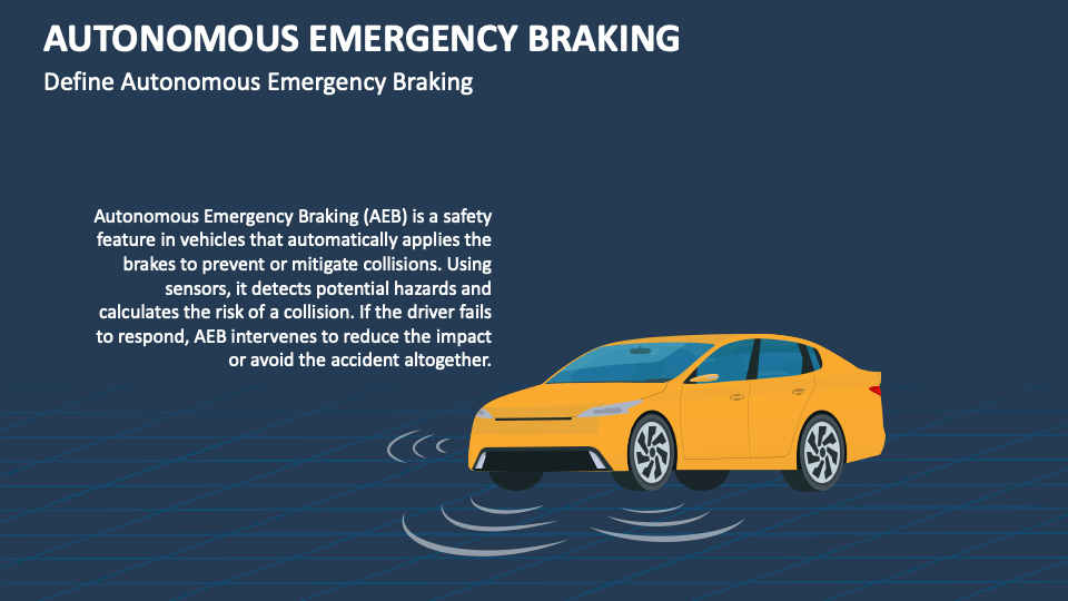 Autonomous Emergency Braking PowerPoint and Google Slides Template - PPT Slides