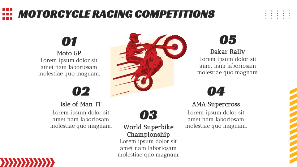 Free Motorcycle Race Presentation Theme for Google Slides and PowerPoint